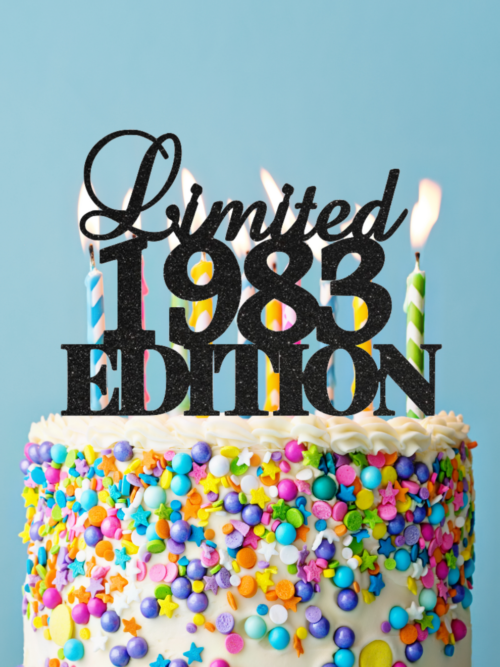 Cake Topper - Limited Edition Year - Personalized Age Decoration ...